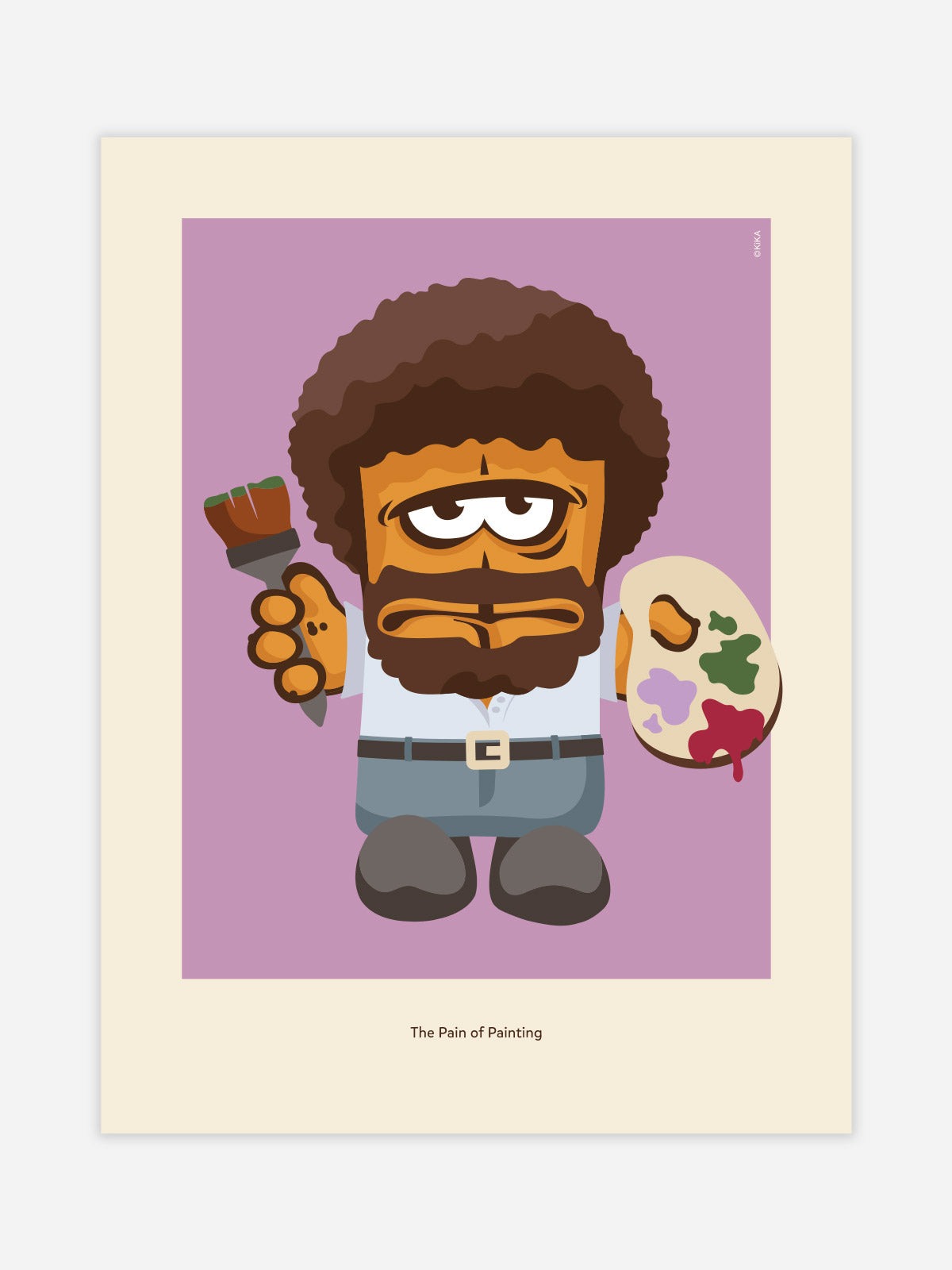 Bernd das Brot Kunstplakat Bob Ross